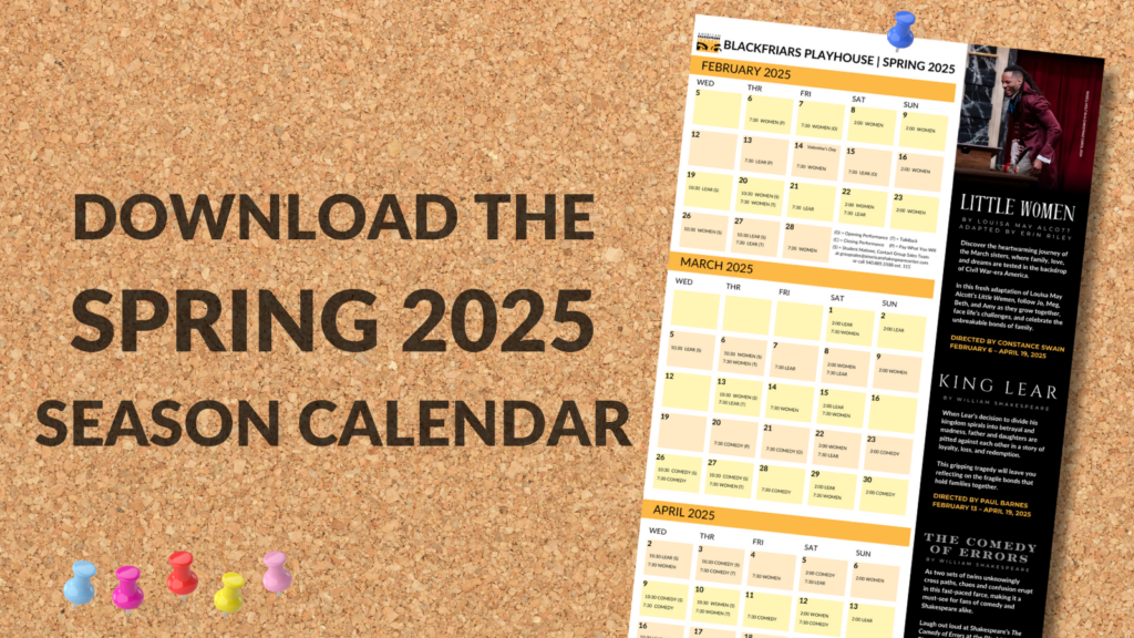 ASC’s Spring 2025 Calendar | American Shakespeare Center