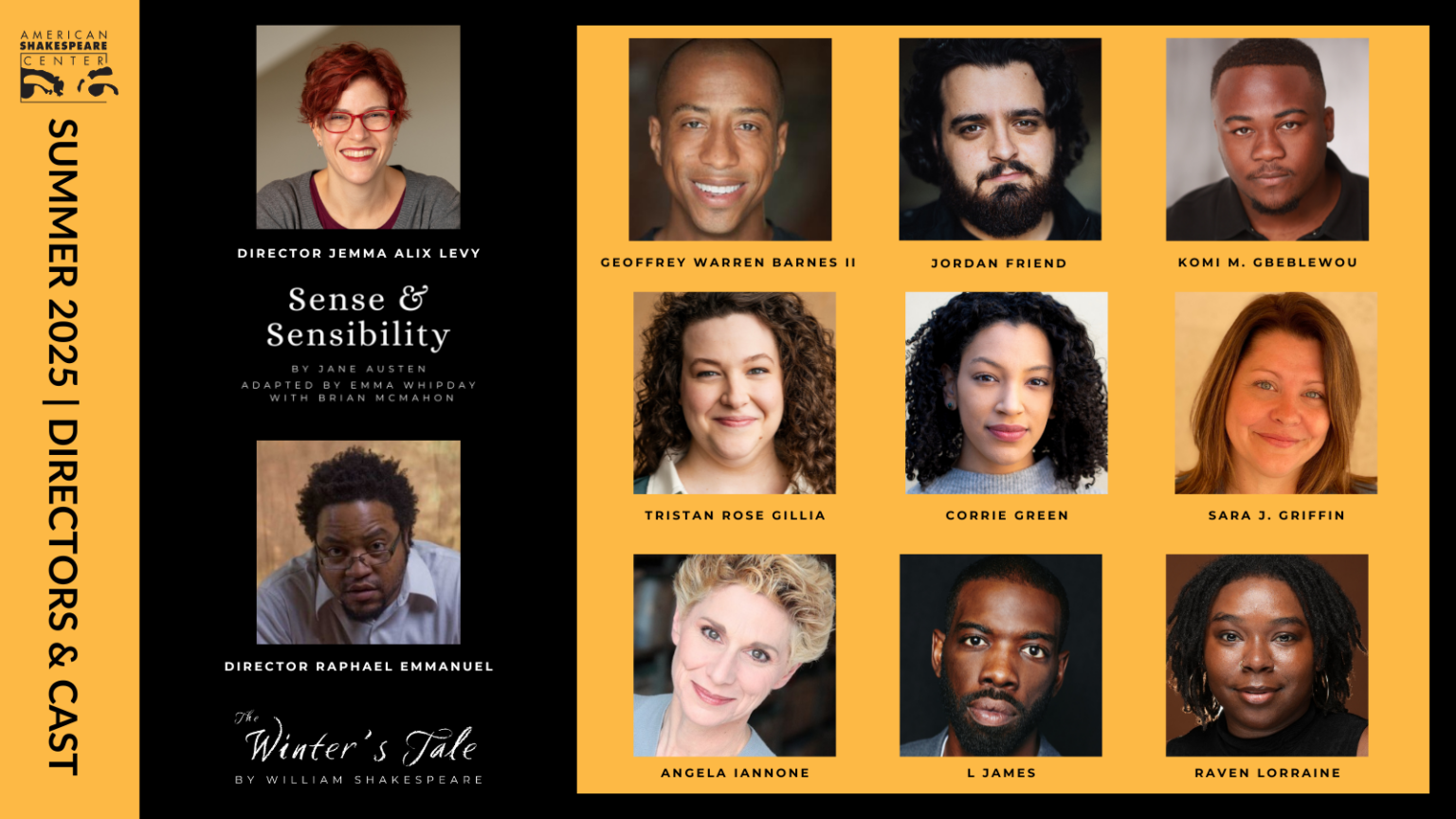 Announcing the Cast & Directors of ASC’s 2025 Summer Season